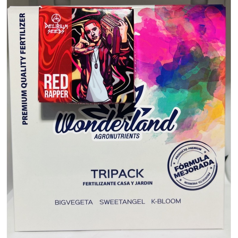 Pack Fertilizante Wonderland + RED RAPPER x4 - Delirium Seeds